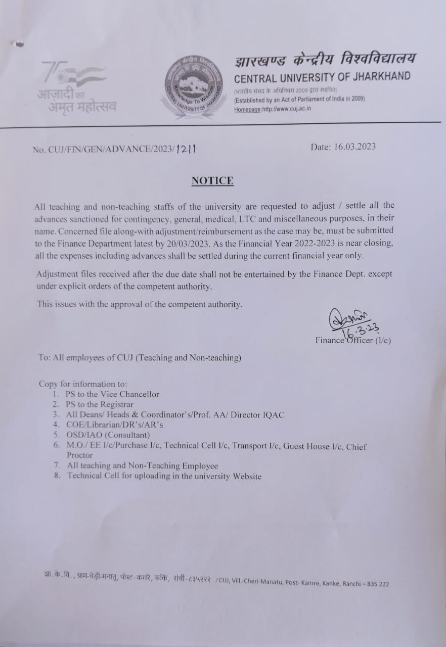 The Central University of Jharkhand